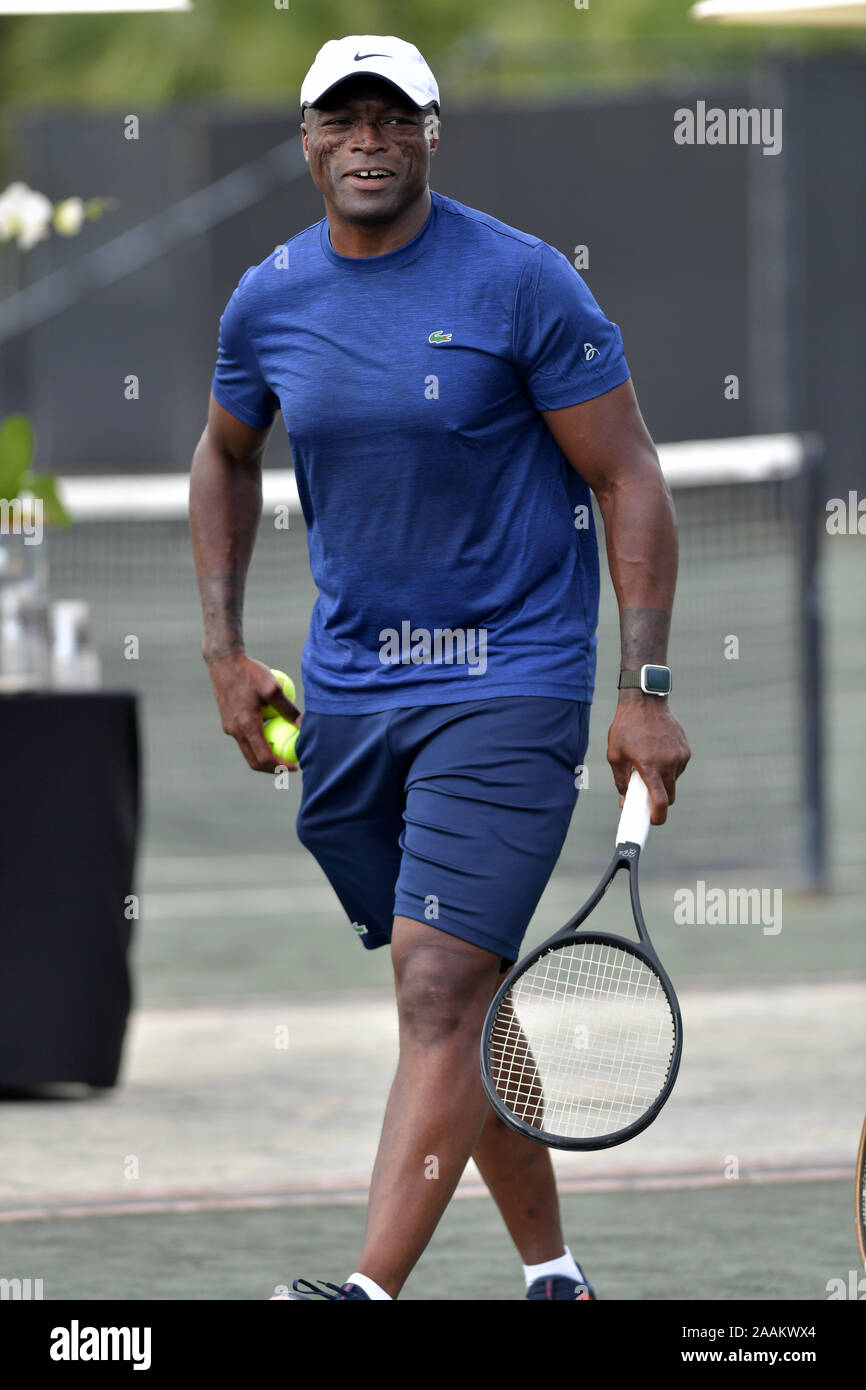 Boca Raton, Florida, USA. 22nd Nov, 2019. Seal playing Tennis at The ...
