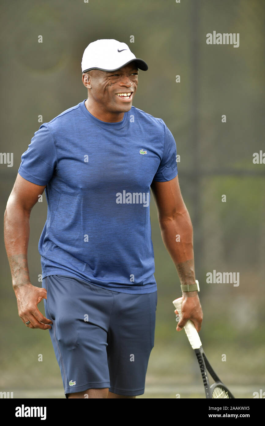 Boca Raton, Florida, USA. 22nd Nov, 2019. Seal playing Tennis at The ...