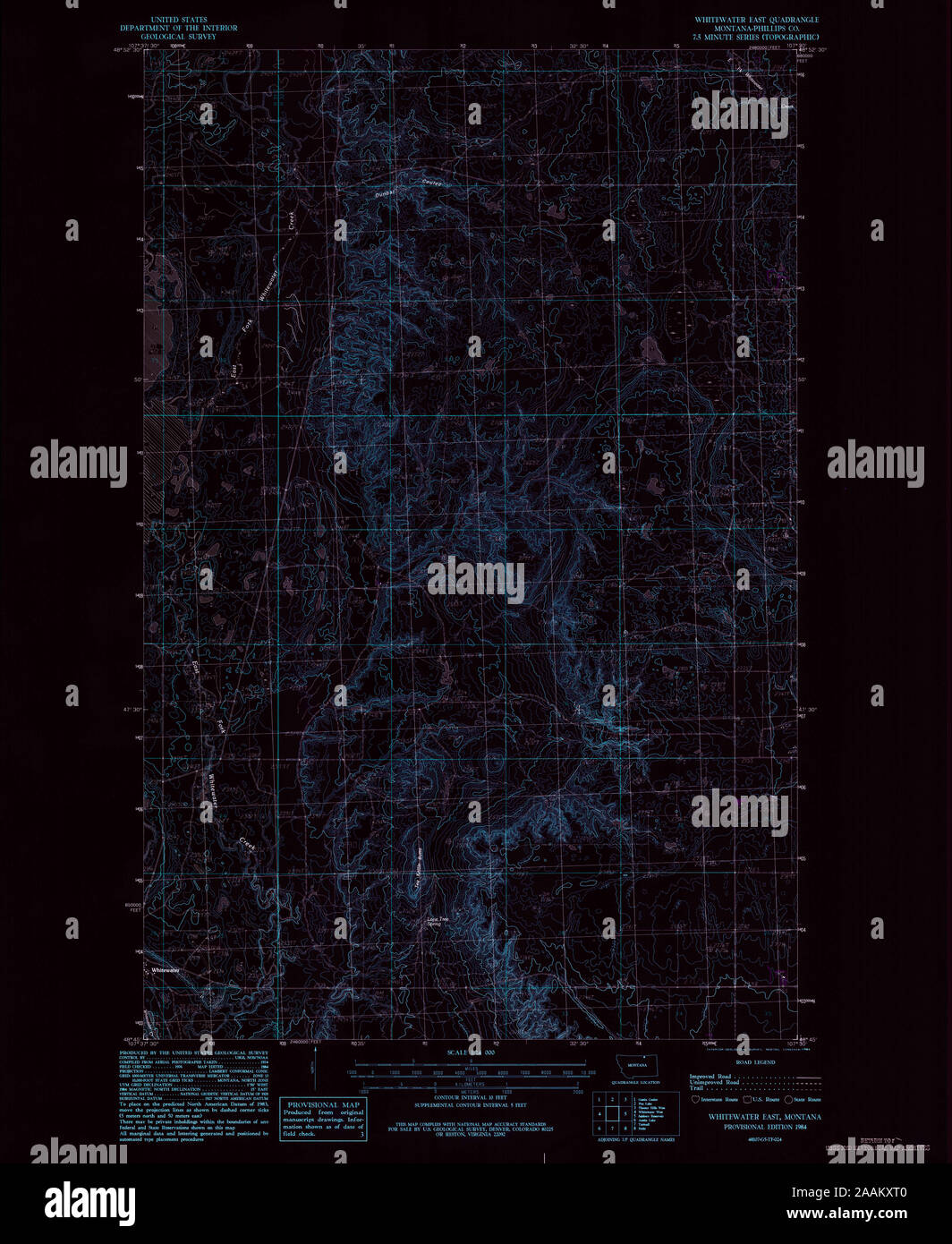 Whitewater montana map hi-res stock photography and images - Alamy