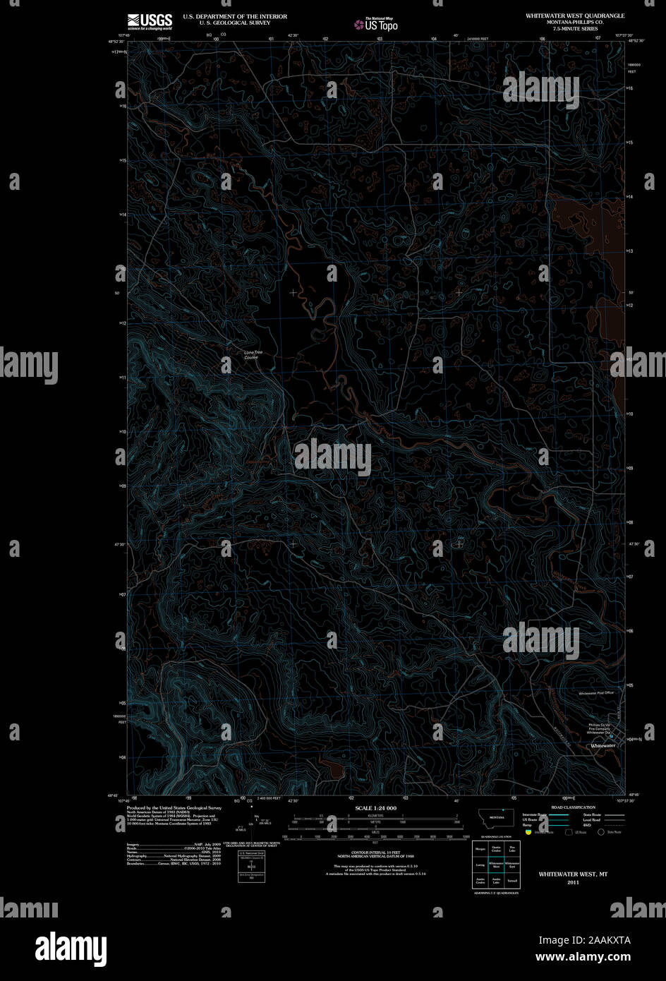 Map of whitewater montana hi-res stock photography and images - Alamy