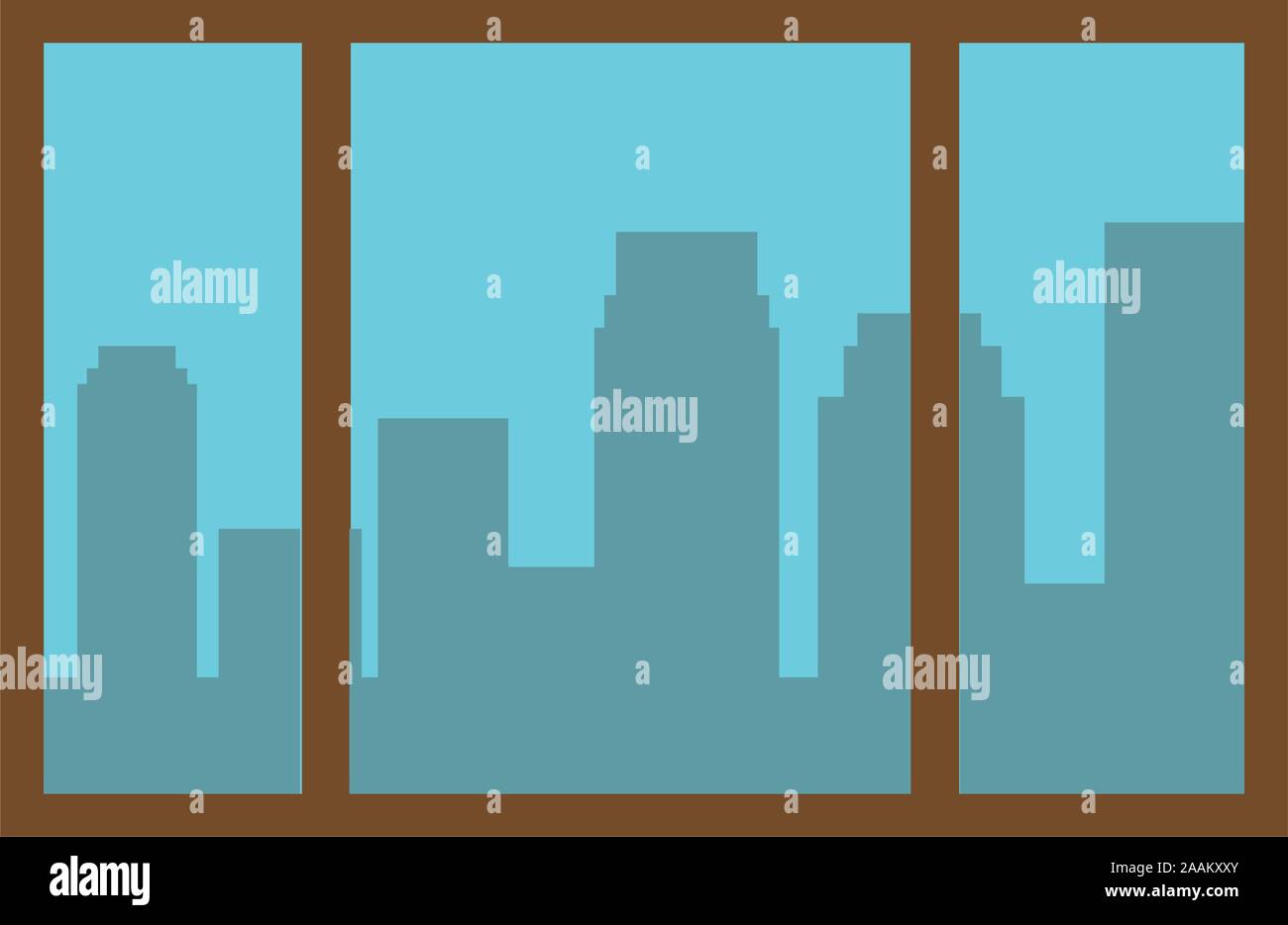 window with city buildings view Stock Vector Image & Art - Alamy