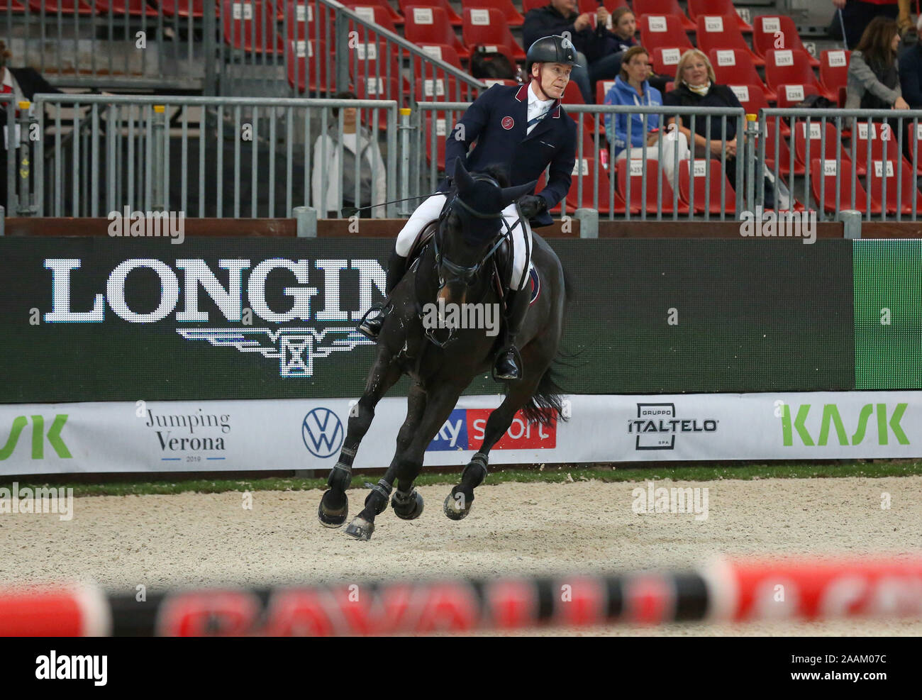 VERONA, ITALY - NOV 09: Mikael Forsten for Finland competing at the ...