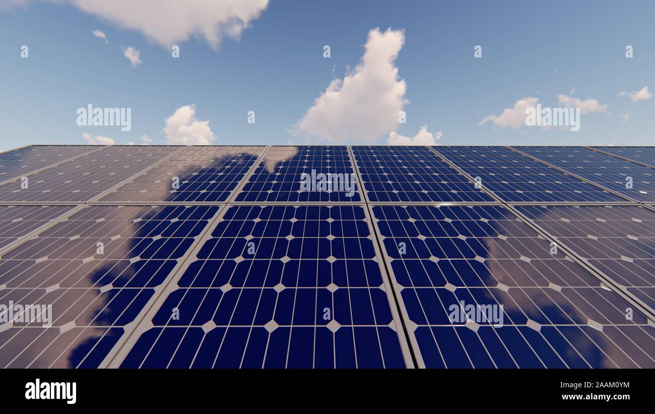 3d rendering solar panels on hi-res stock photography and images - Alamy