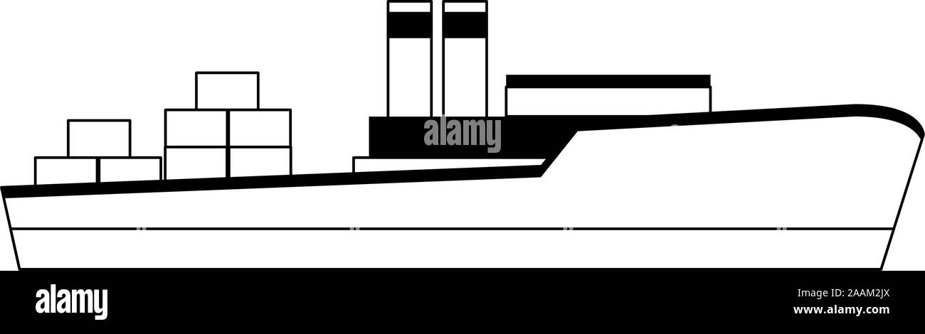 Cargo ship at pier Cut Out Stock Images & Pictures - Alamy