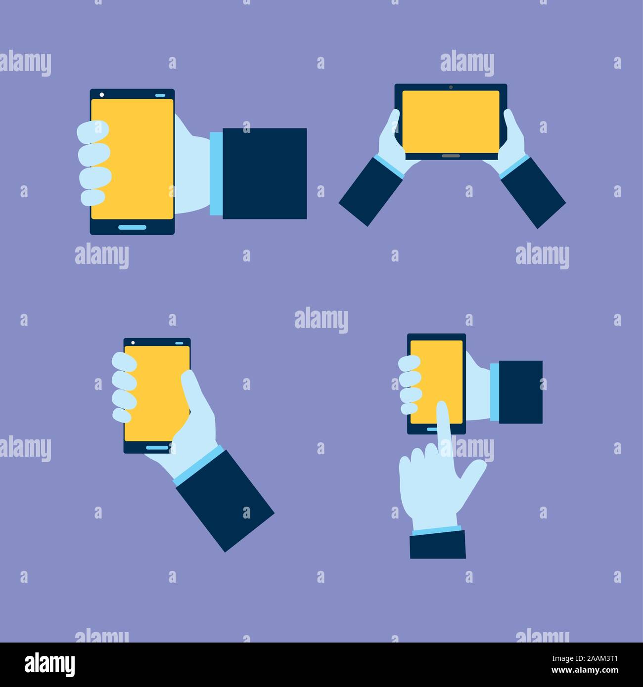 Person using mobile apps Stock Vector Images - Alamy