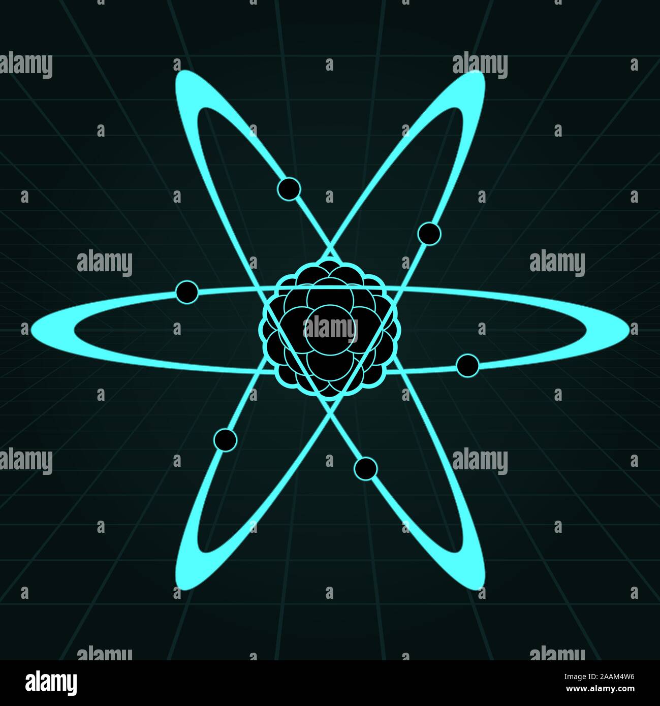 Neon atom hi-res stock photography and images - Alamy