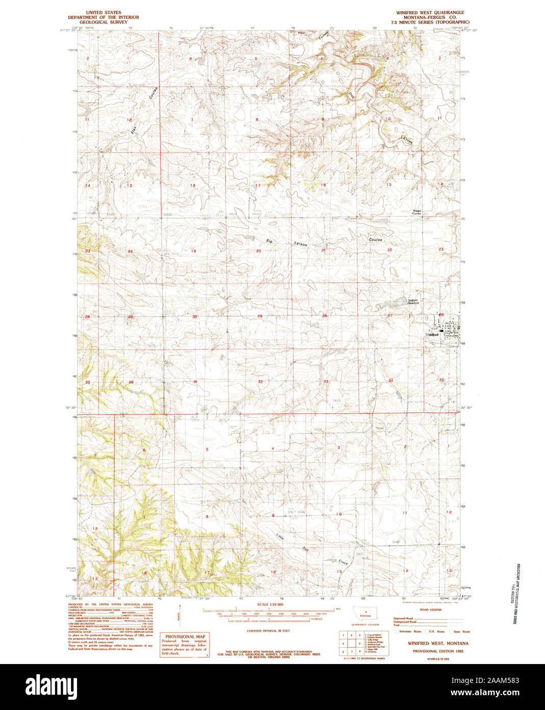 Map of winifred montana hi-res stock photography and images - Alamy