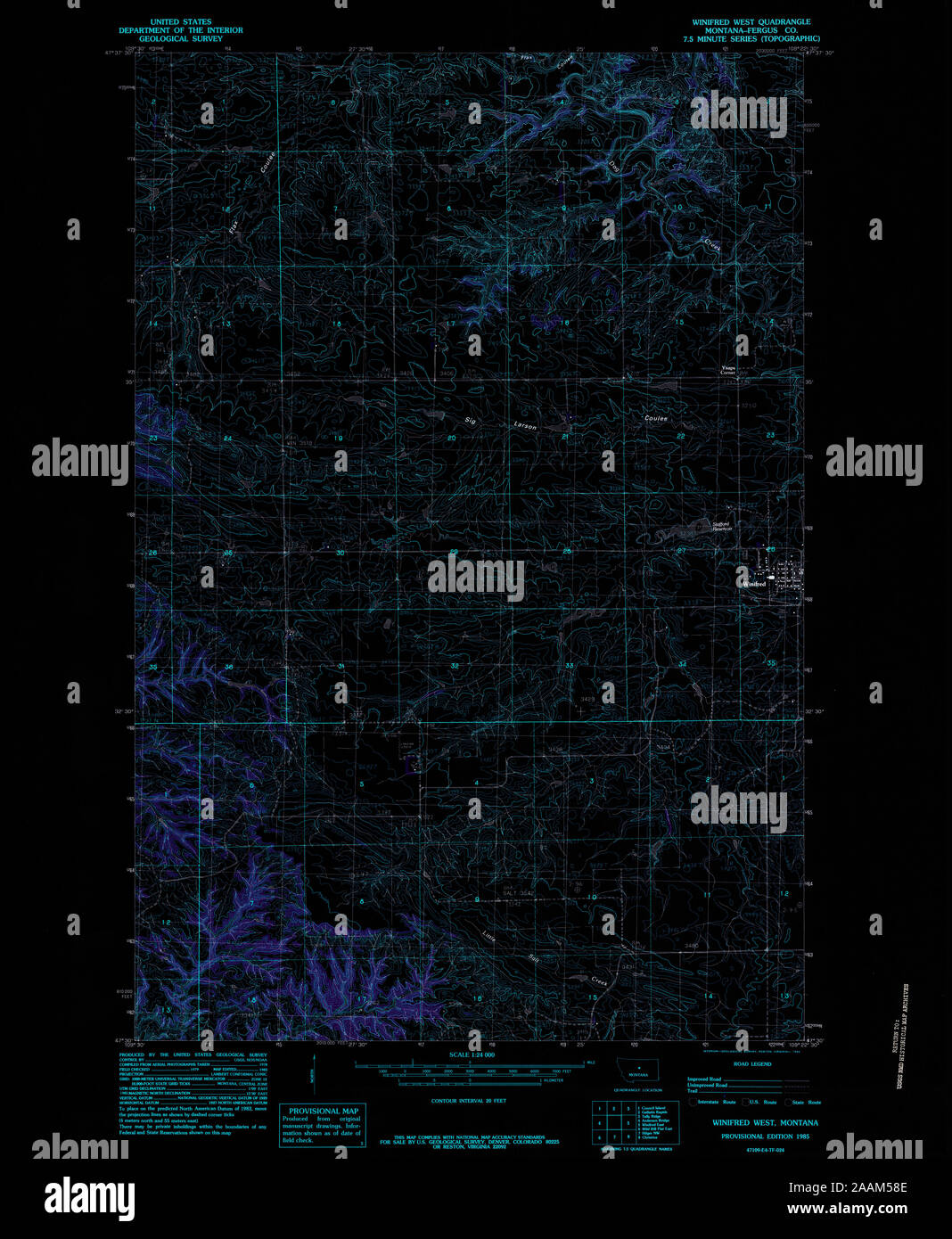 Map of winifred montana hi-res stock photography and images - Alamy