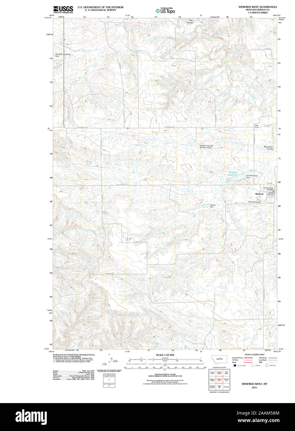 Winifred montana map hi-res stock photography and images - Alamy