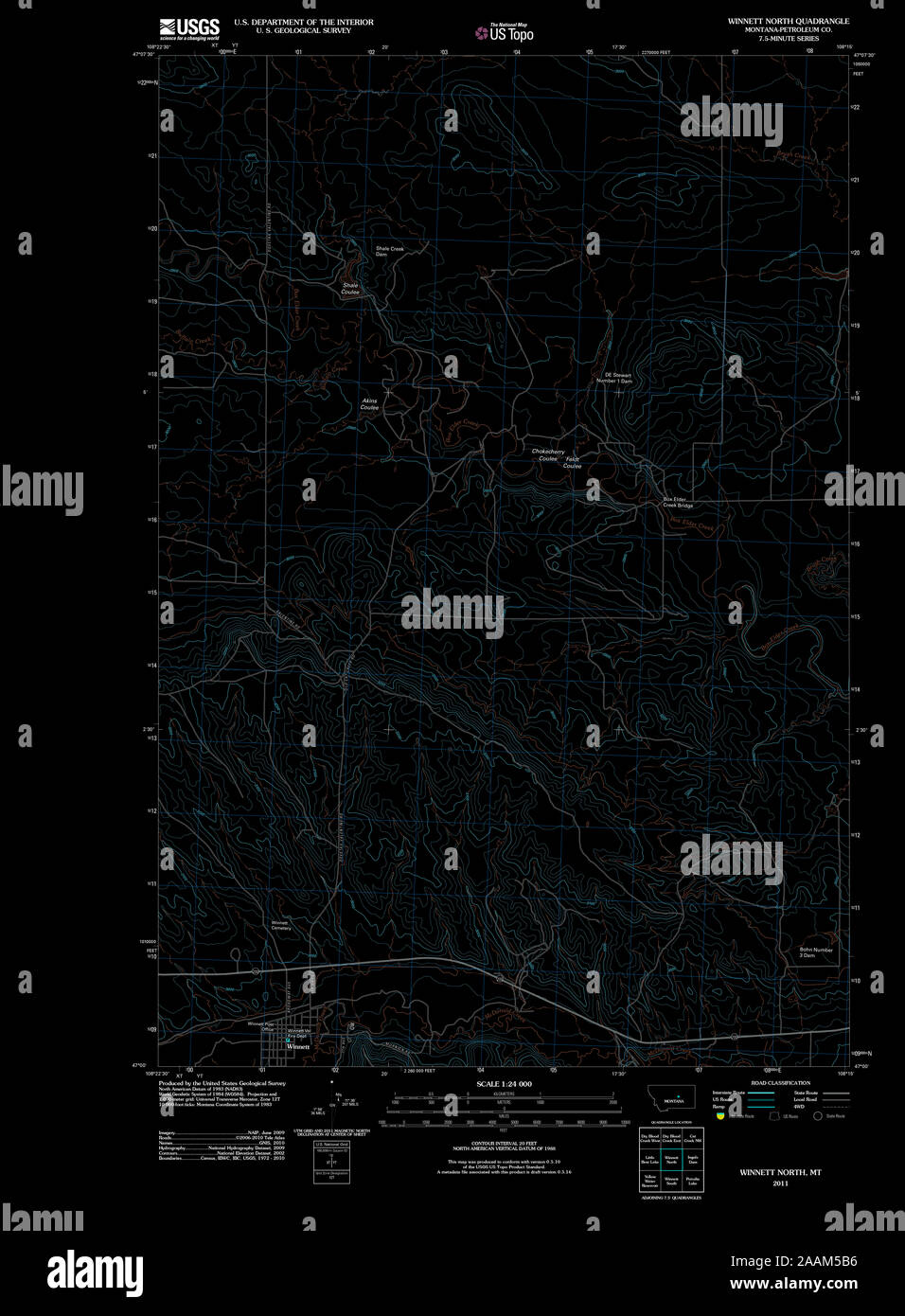 Map of winnett montana hi-res stock photography and images - Alamy