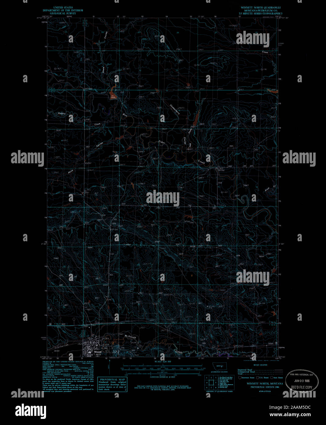 Map of winnett montana hi-res stock photography and images - Alamy