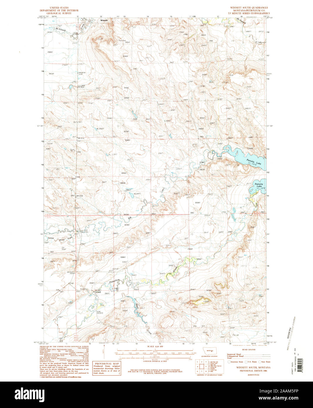 Map of winnett montana hi-res stock photography and images - Alamy