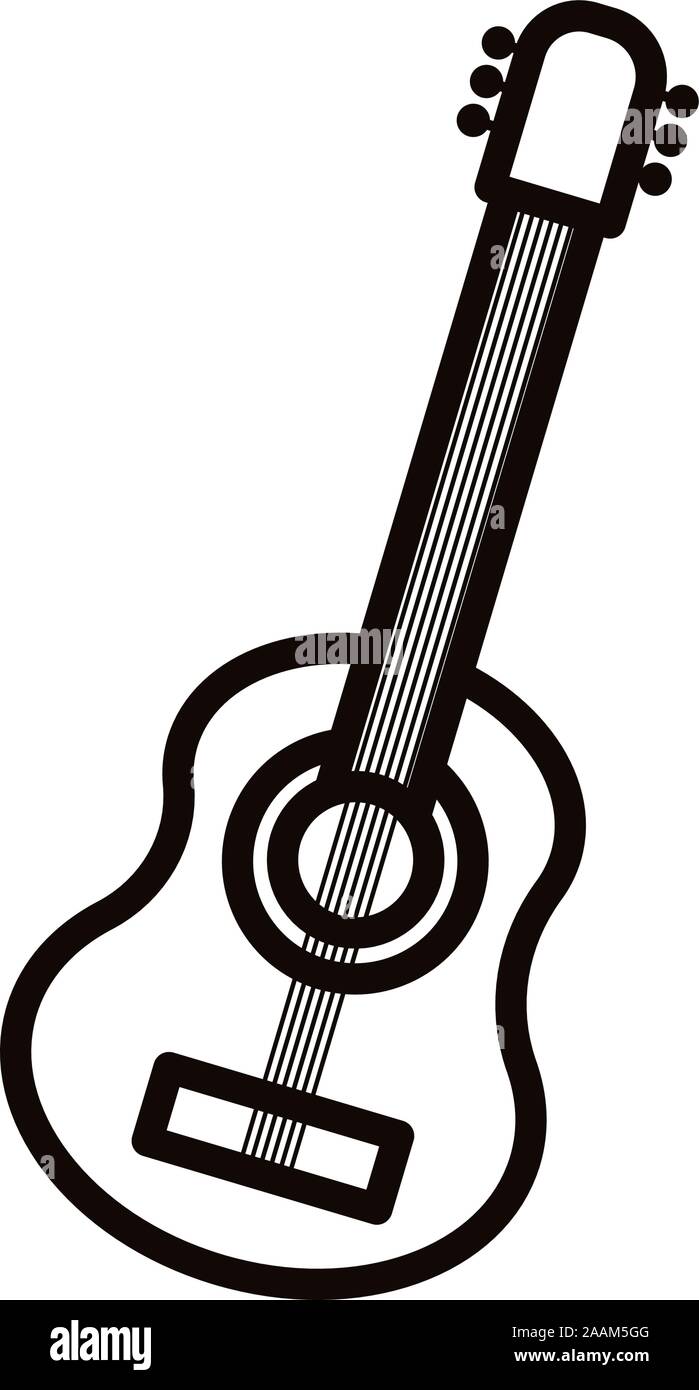 guitar musical instrument fill style icon Stock Vector Image & Art - Alamy