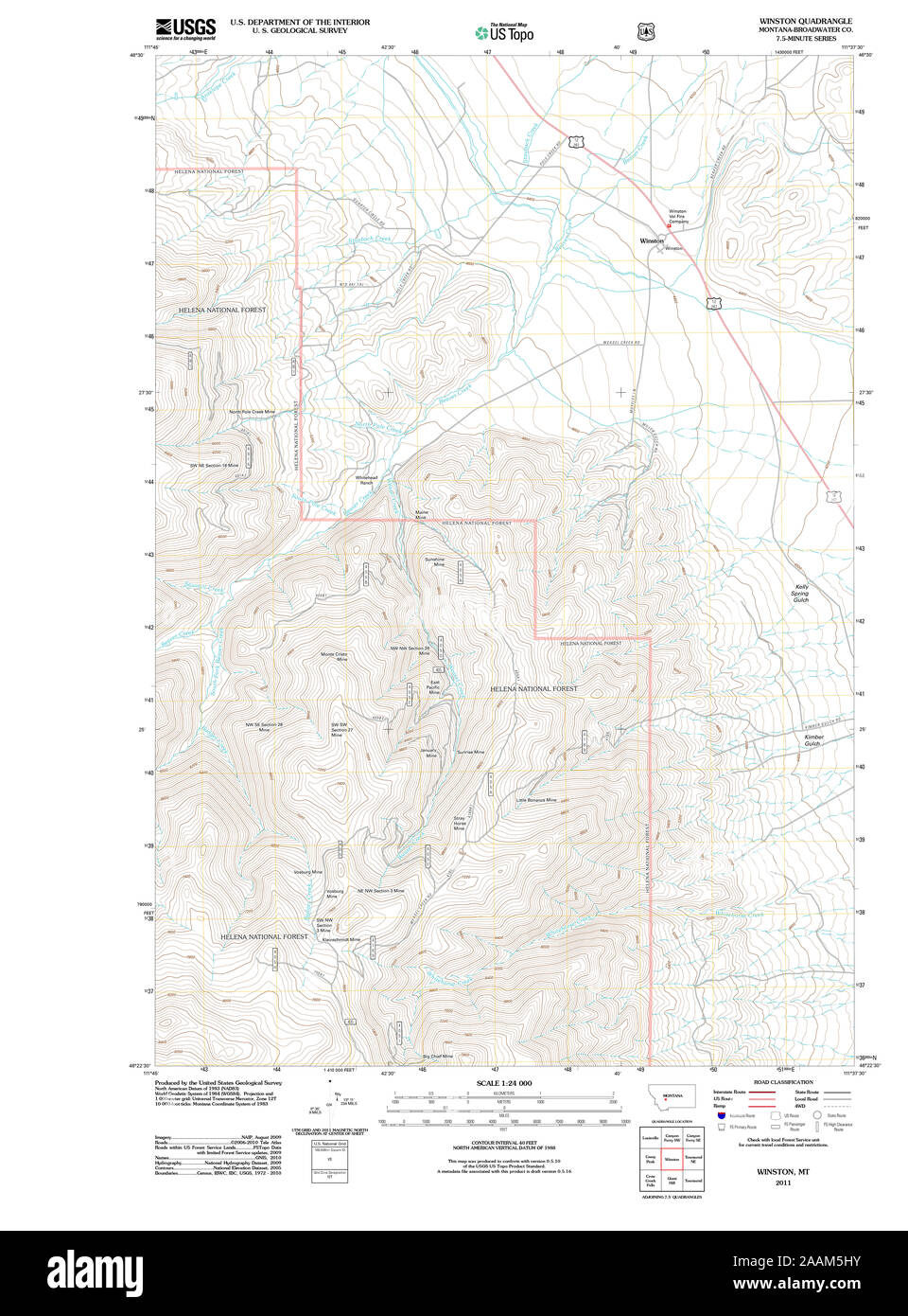 Winston montana map hi-res stock photography and images - Alamy