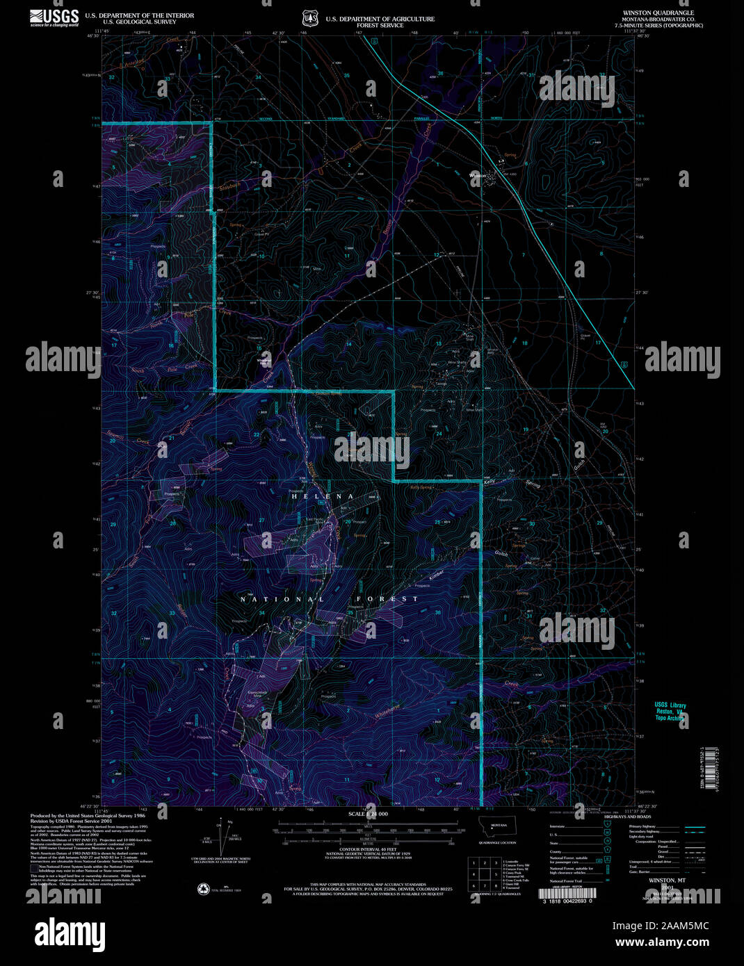 Map of winston montana hi-res stock photography and images - Alamy