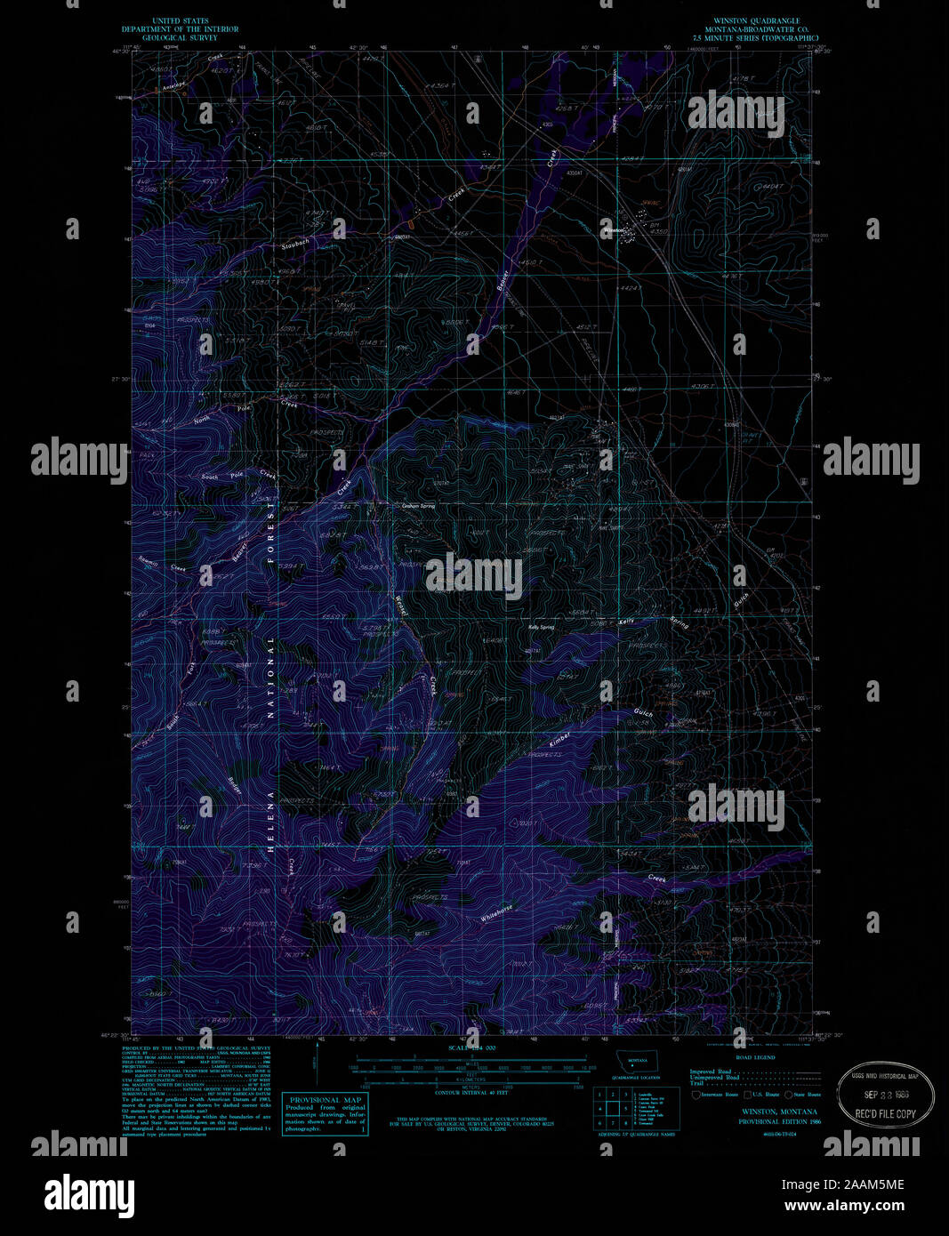 Map of winston montana hi-res stock photography and images - Alamy