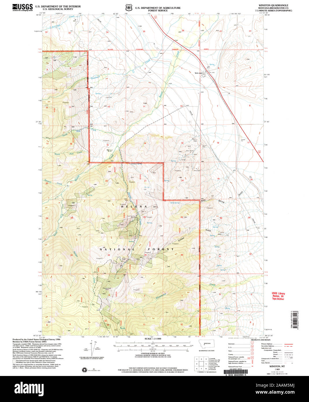 Map of winston montana hi-res stock photography and images - Alamy
