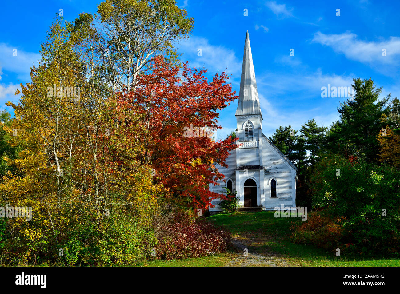 Old country church fall in hi-res stock photography and images - Alamy