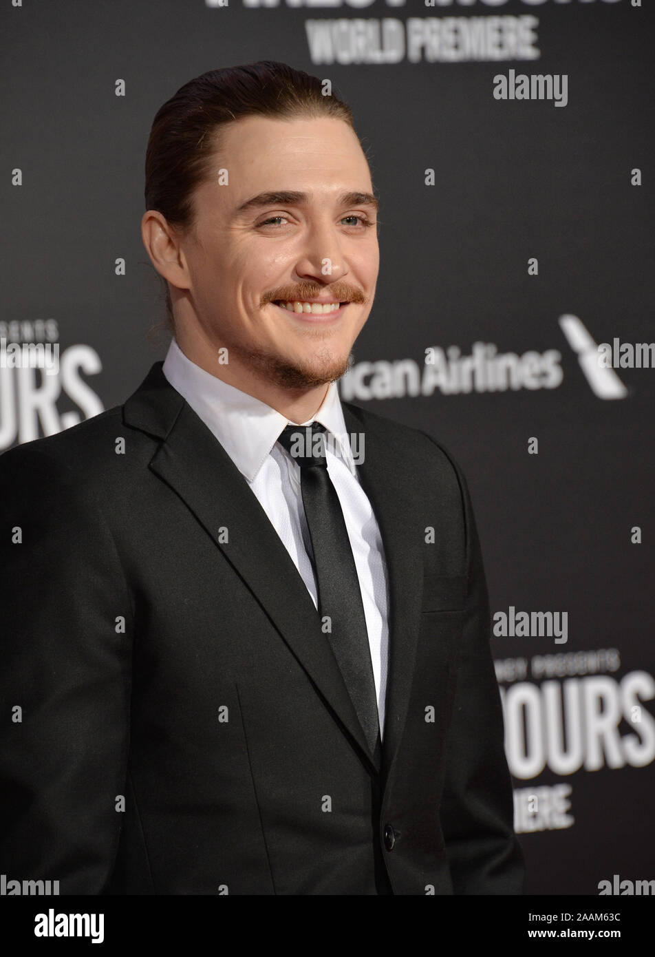 LOS ANGELES, CA - JANUARY 25, 2016: Actor Kyle Gallner at the premiere ...