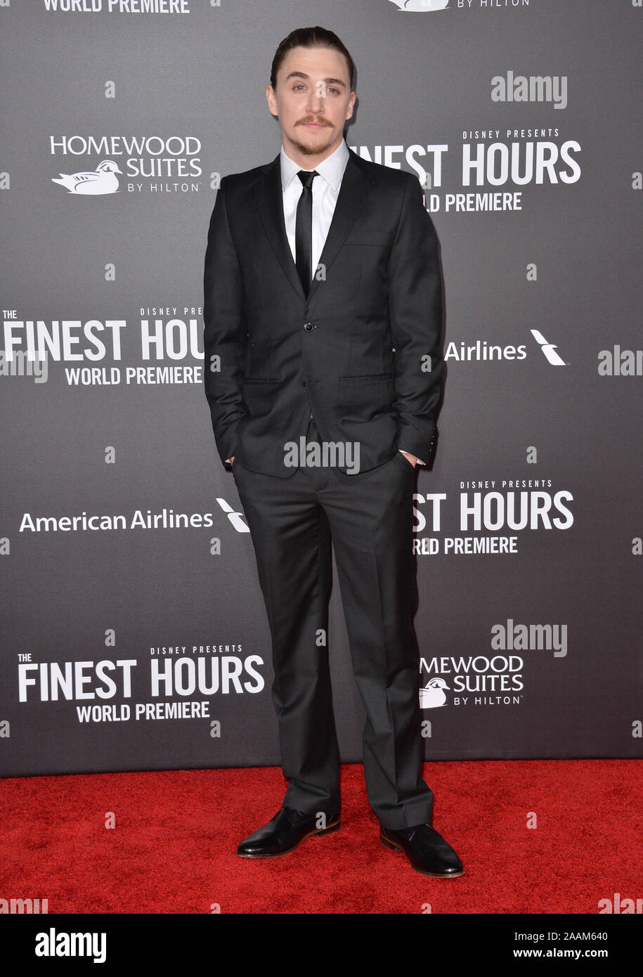 LOS ANGELES, CA - JANUARY 25, 2016: Actor Kyle Gallner at the premiere ...