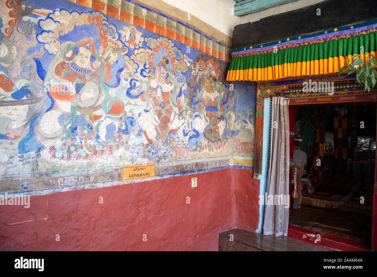 Diskit monastery in Nubra valley, Ladakh, northern India Stock Photo ...