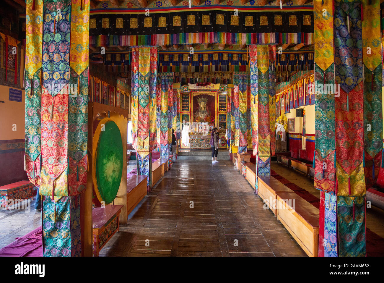Diskit monastery in Nubra valley, Ladakh, northern India Stock Photo ...