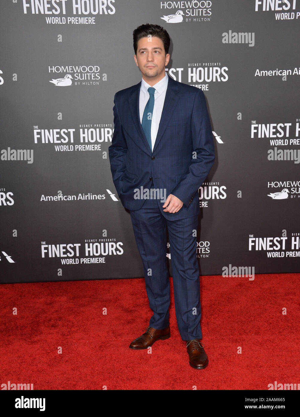LOS ANGELES, CA - JANUARY 25, 2016: Actor John Magaro at the premiere ...