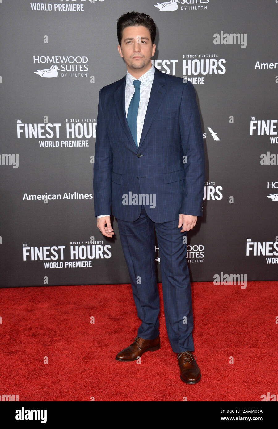 LOS ANGELES, CA - JANUARY 25, 2016: Actor John Magaro at the premiere ...