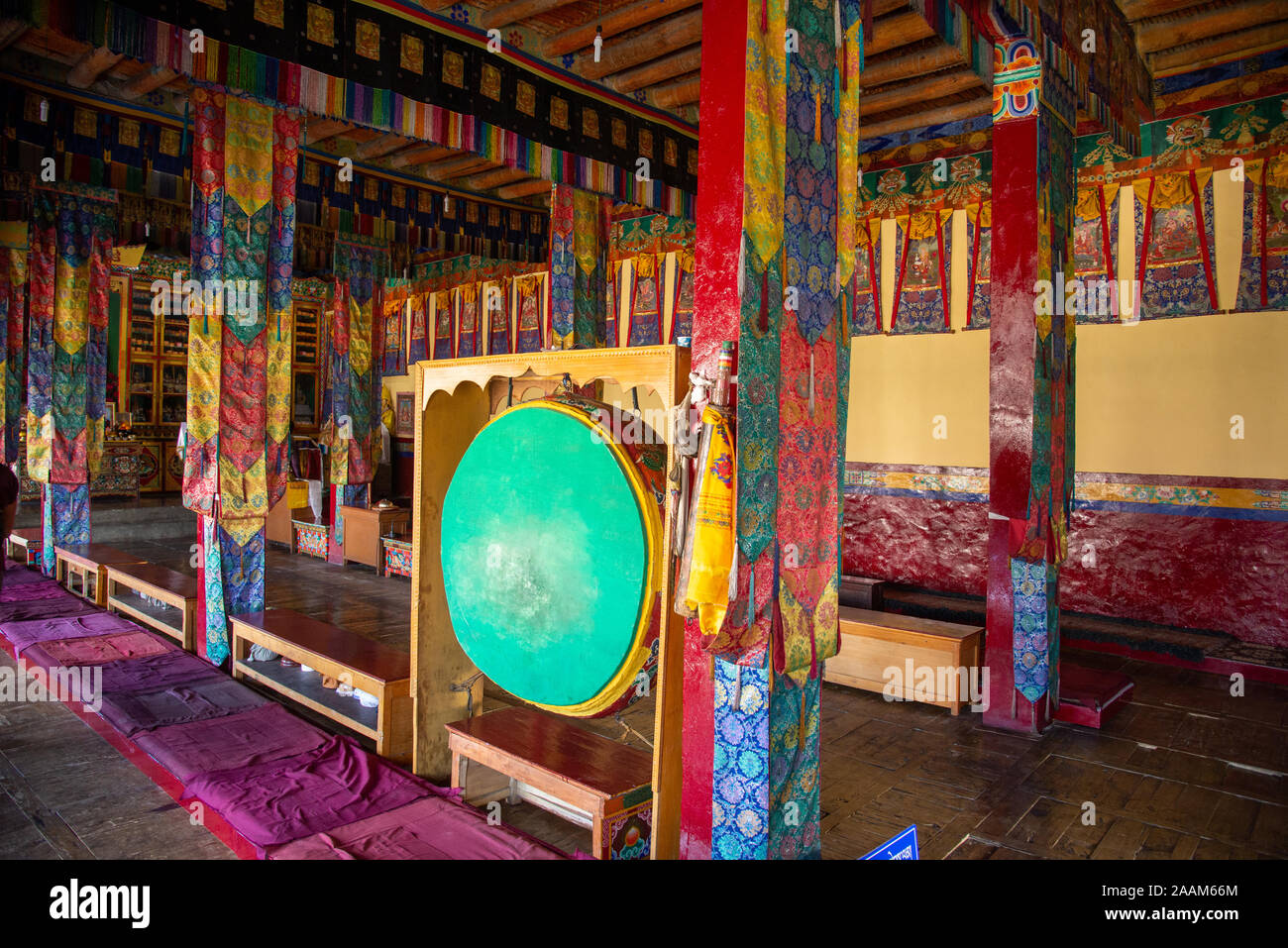 Diskit monastery in Nubra valley, Ladakh, northern India Stock Photo ...