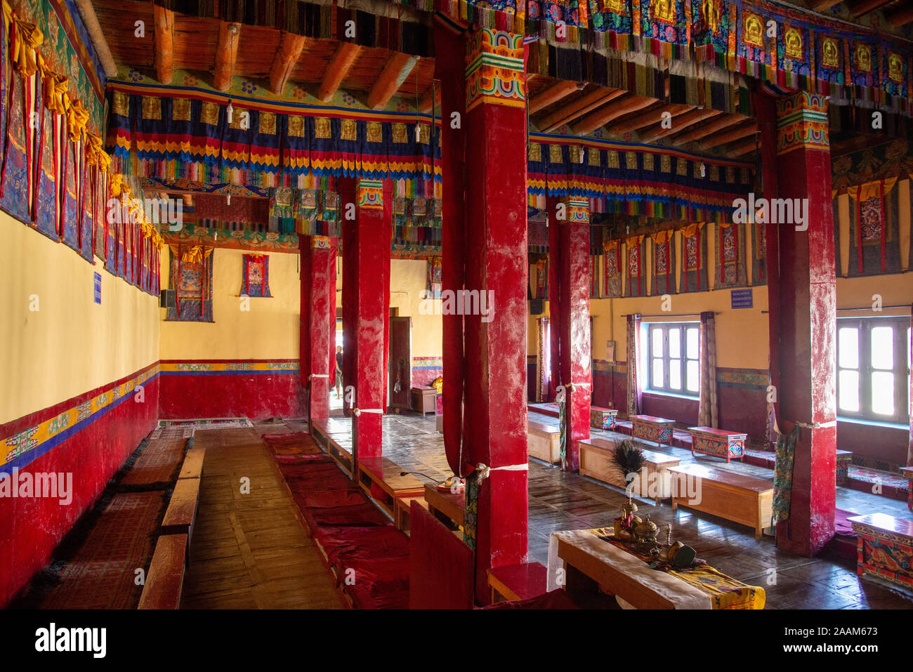 Diskit monastery in Nubra valley, Ladakh, northern India Stock Photo ...