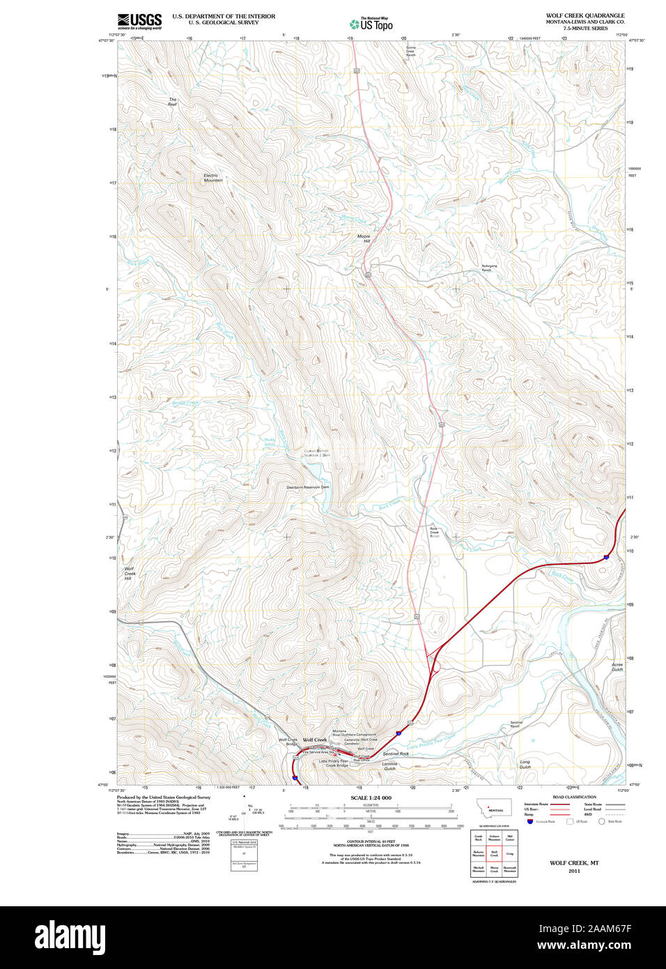 Wolf creek montana map hi-res stock photography and images - Alamy