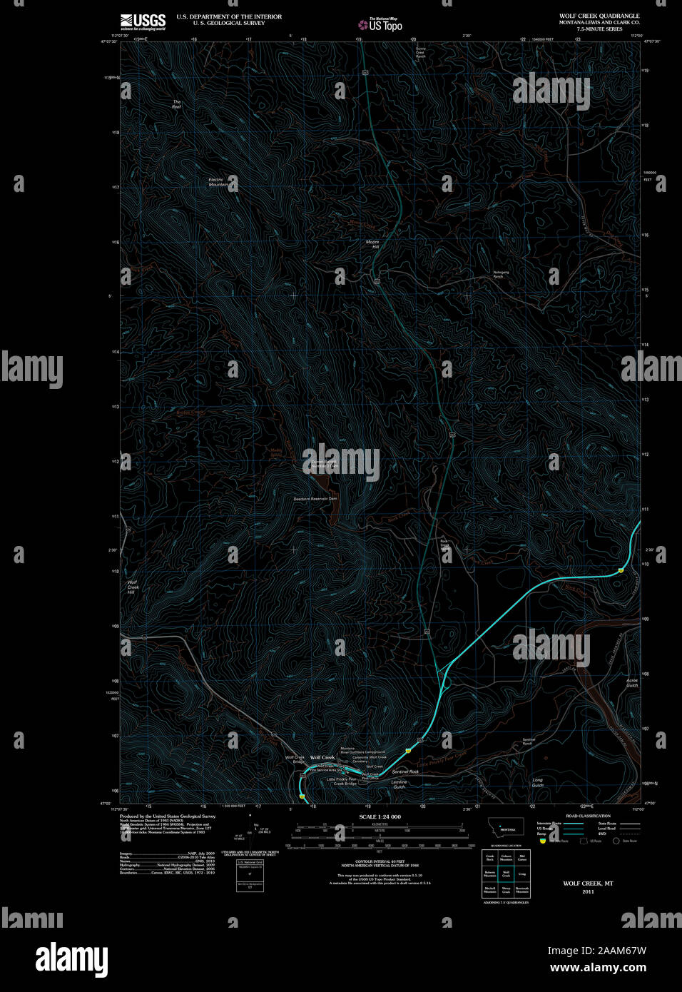 Wolf creek montana map hi-res stock photography and images - Alamy