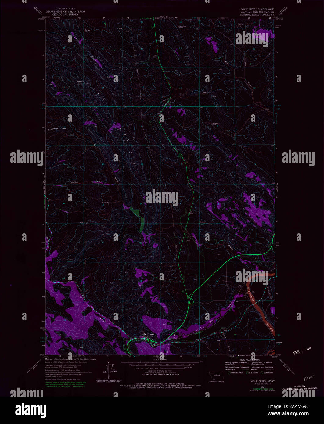 Wolf creek montana map hi-res stock photography and images - Alamy