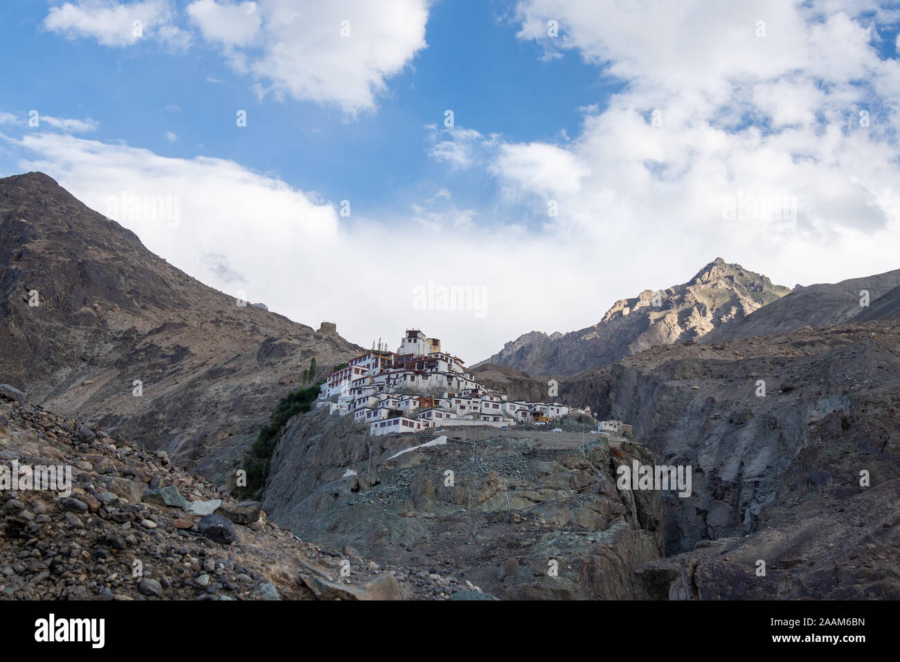 Diskit monastery in Nubra valley, Ladakh, northern India Stock Photo ...