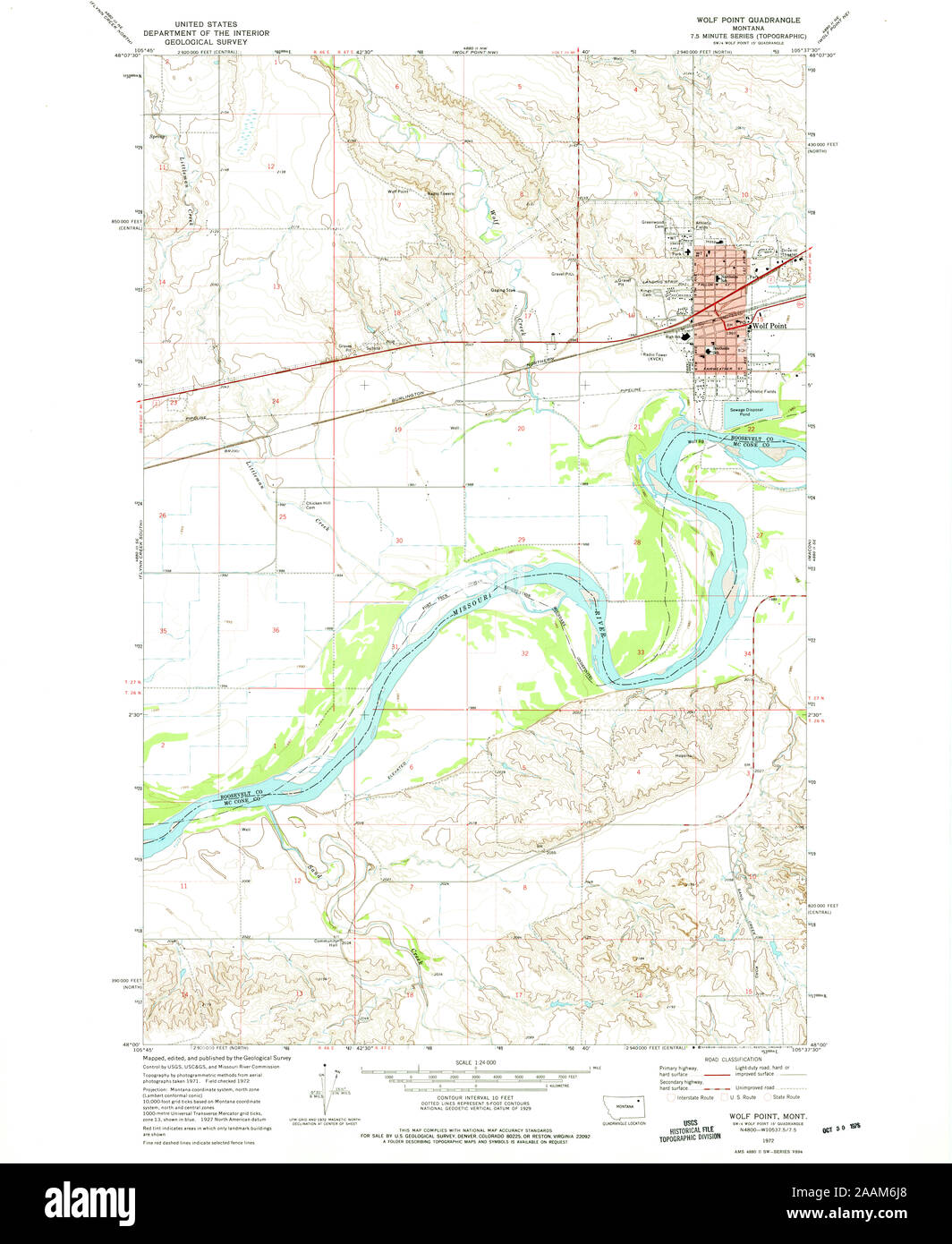 Map of wolf point montana hi-res stock photography and images - Alamy