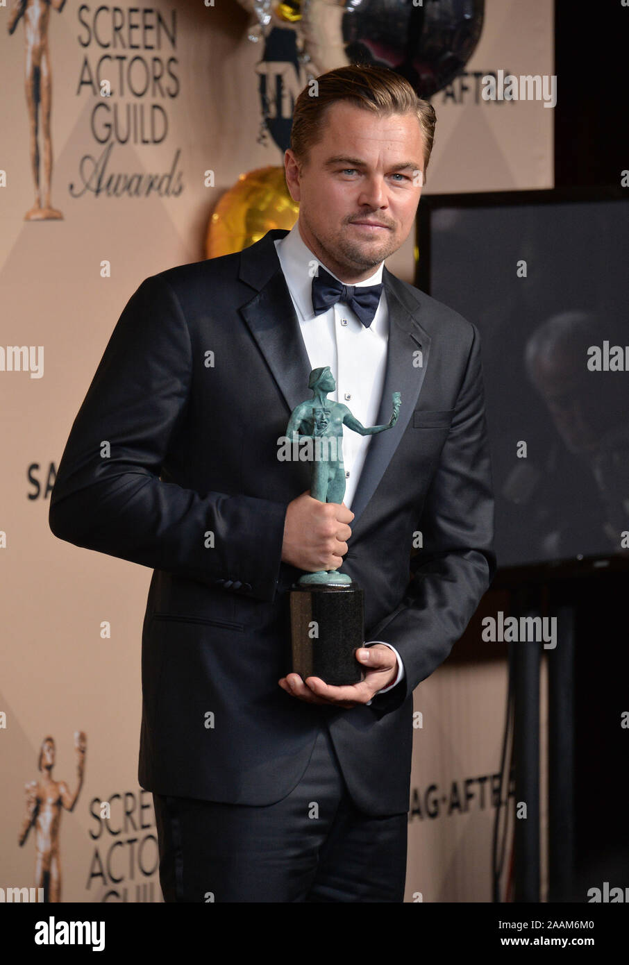 LOS ANGELES, CA - JANUARY 30, 2016: Leonardo DiCaprio at the 22nd ...