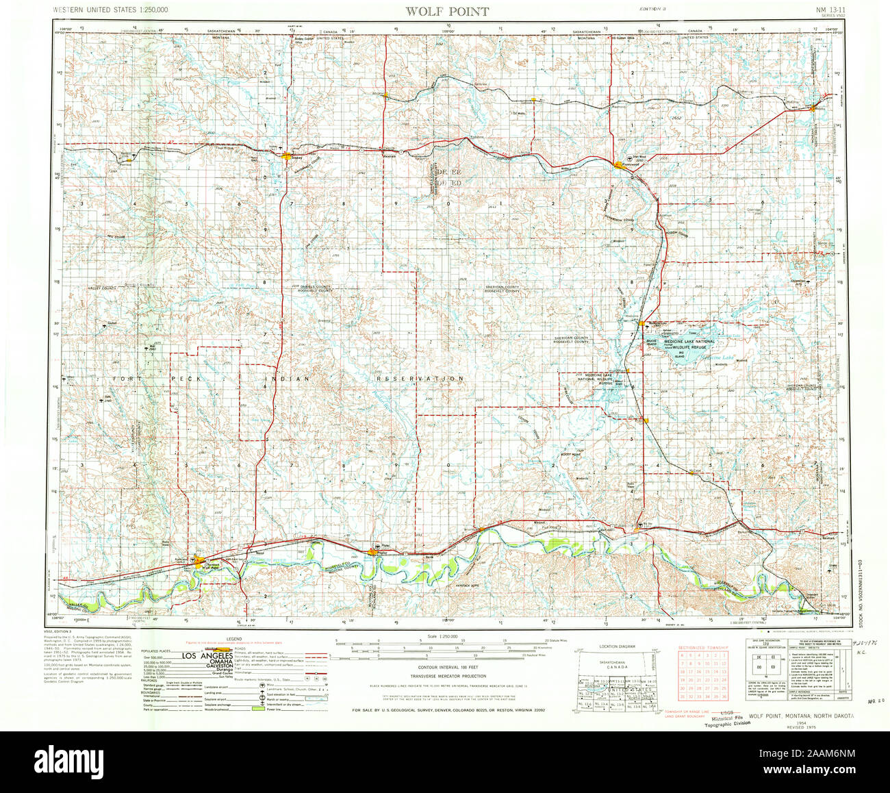 Wolf point map hi-res stock photography and images - Alamy