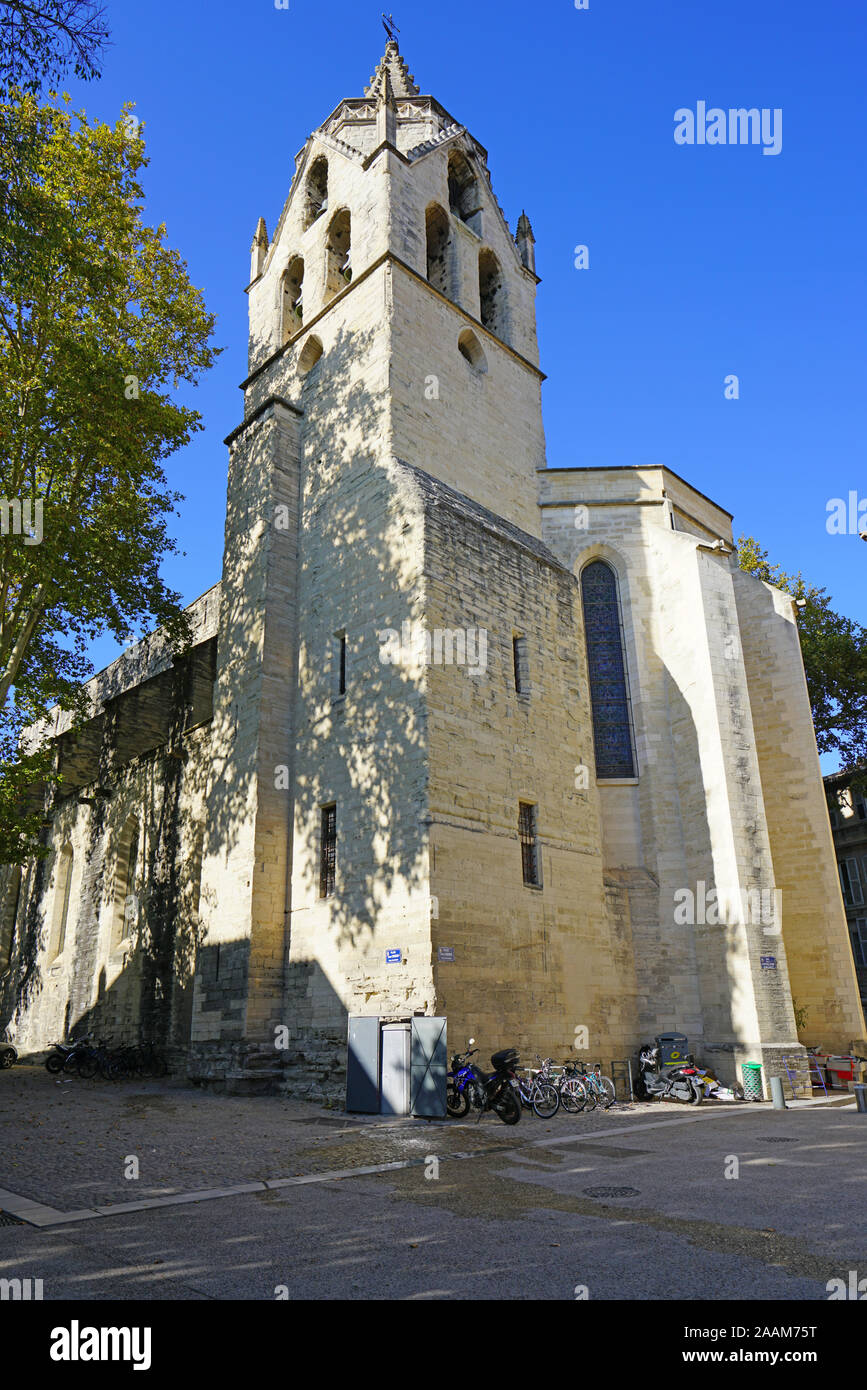 AVIGNON, FRANCE -12 NOV 2019- View of the historic medieval city of ...