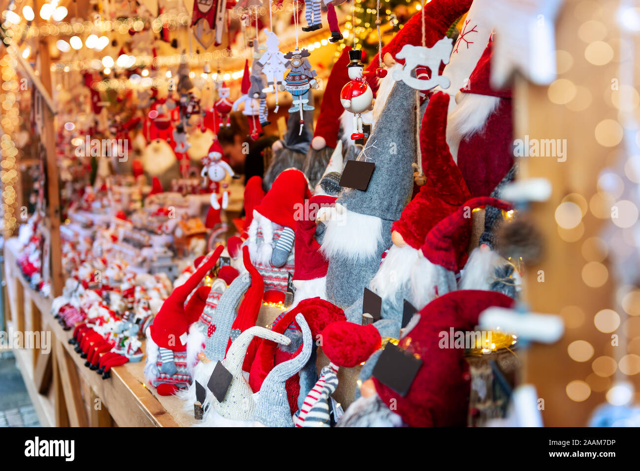 Christmas Market 2019 near Town Hall on Albert Square in Manchester, UK ...