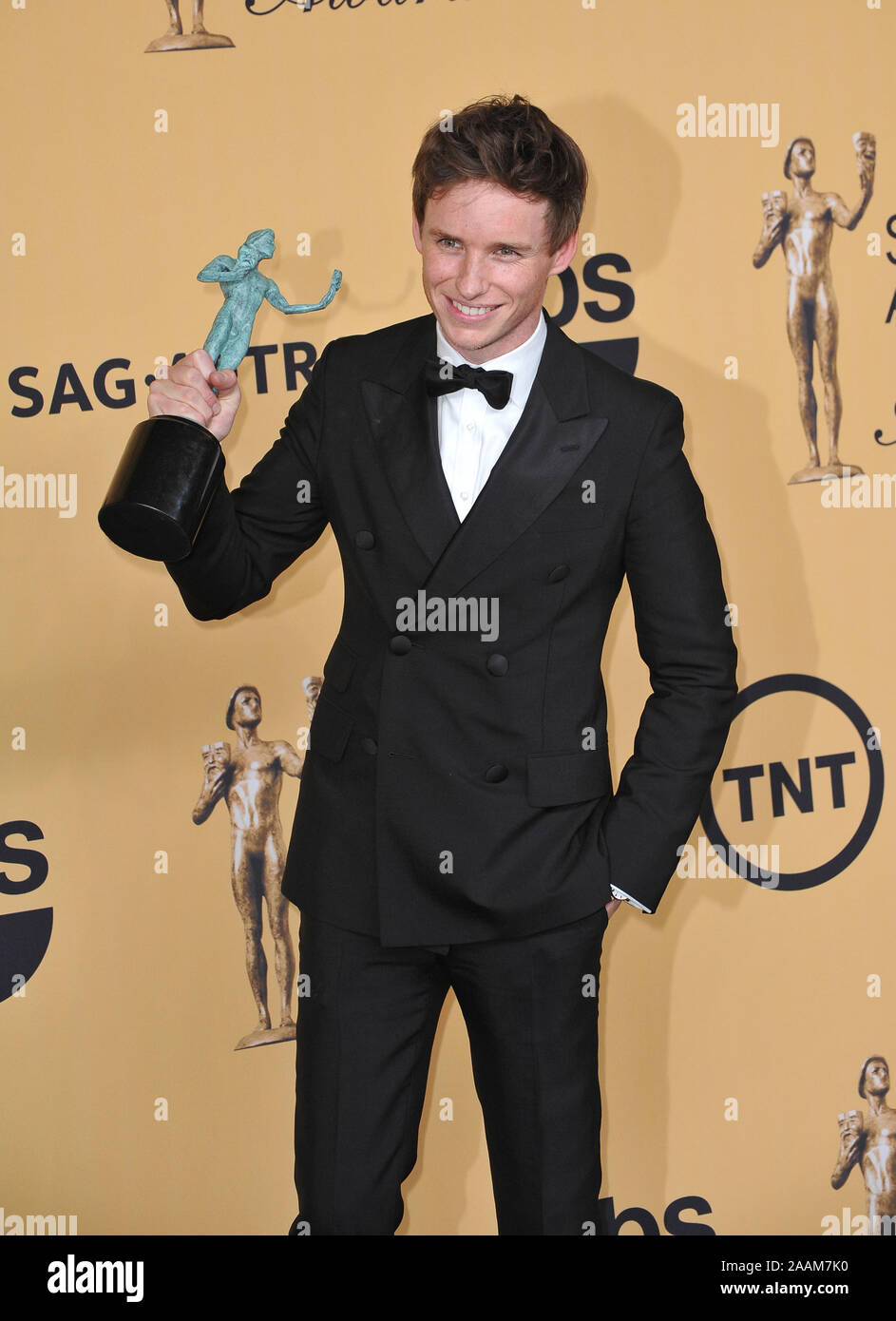 LOS ANGELES, CA - JANUARY 25, 2015: Eddie Redmayne at the 2015 Screen ...