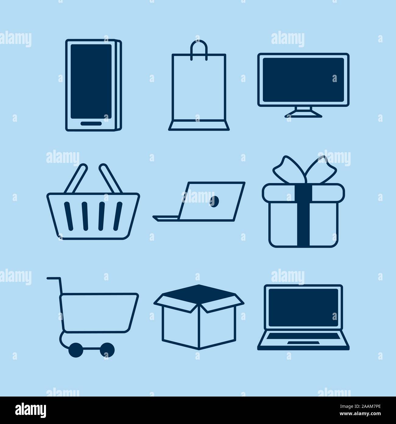 bundle of social media marketing icons Stock Vector Image & Art - Alamy