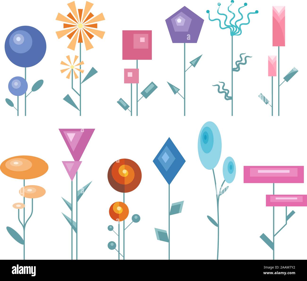 Geometric flower bed Cut Out Stock Images & Pictures - Alamy