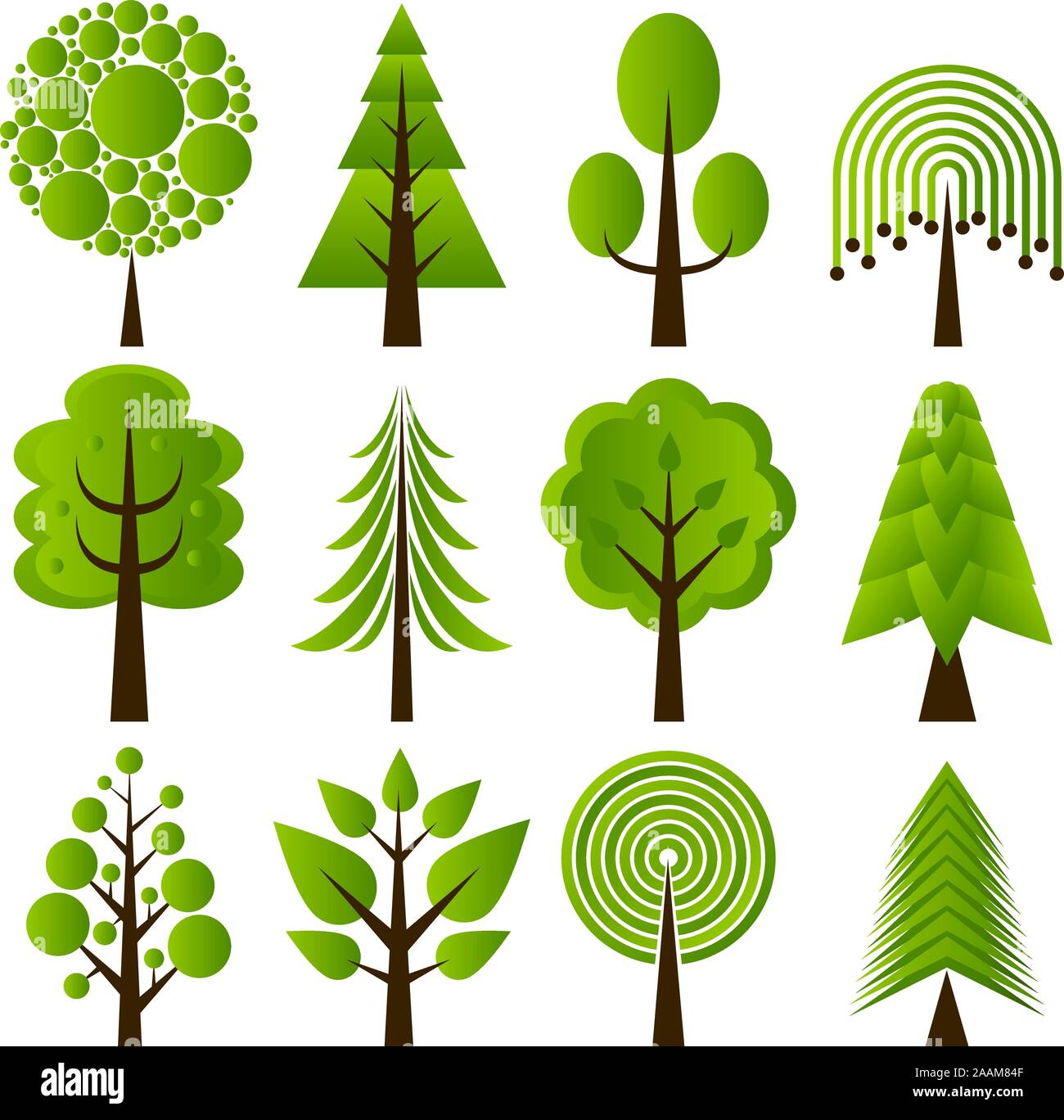 tree design icons Stock Vector Image & Art - Alamy
