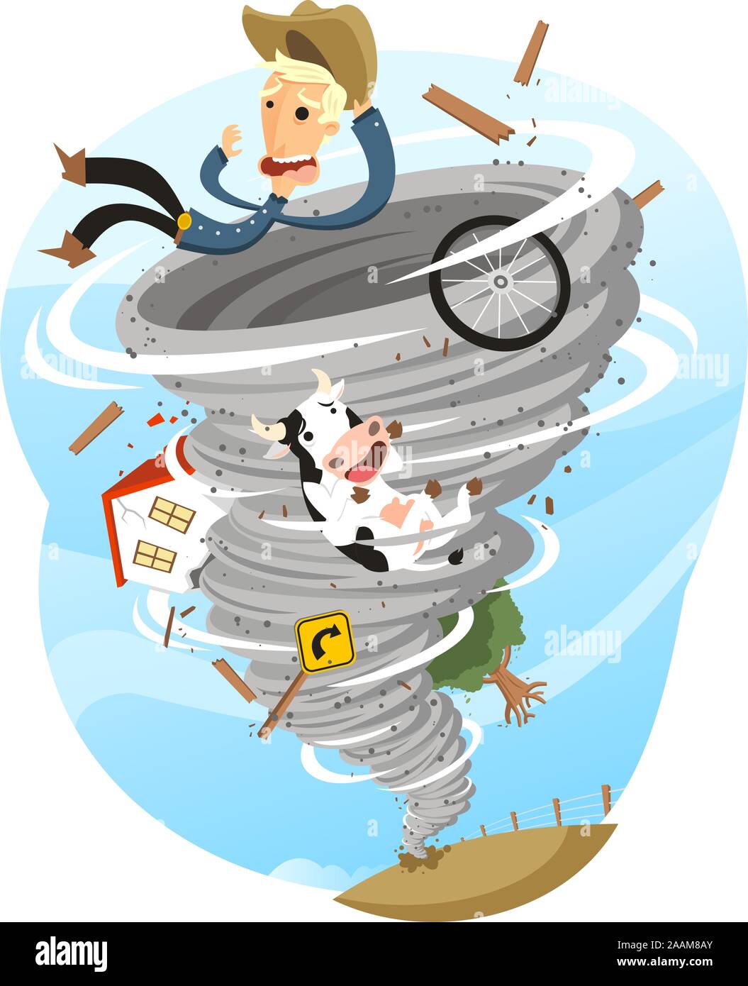 Tornado twister cumulonimbus Cut Out Stock Images & Pictures - Alamy