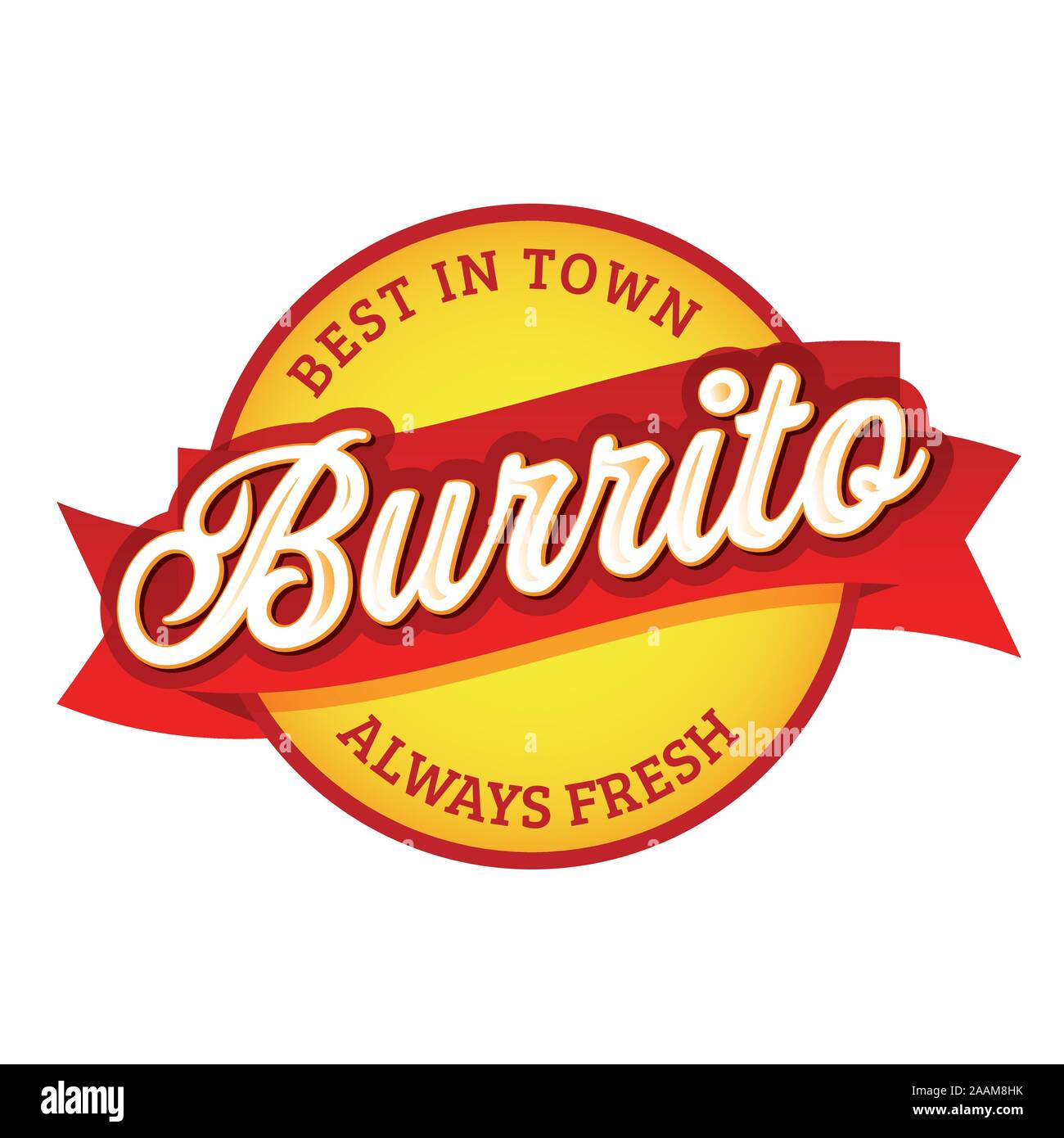 Vintage Burrito sign label lettering Stock Vector Image & Art - Alamy