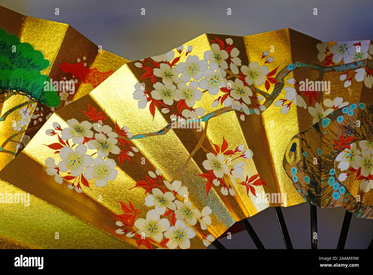 Traditional paper fans in a crafts store in Kyoto, Japan Stock Photo ...