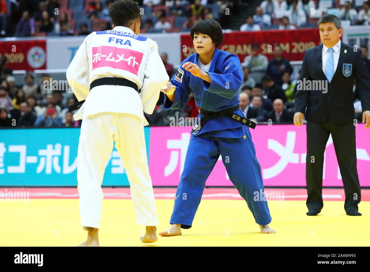 Osaka, Japan. 22nd Nov, 2019. (L-R) Amandine Buchard (FRA), Uta Abe (JPN) Judo : IJF Grand Slam ...