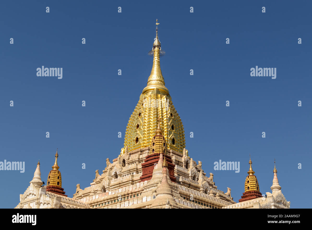 Roof detail of Ananda Buddhist Temple built by King Kyansittha in 1105 ...