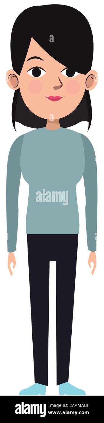 cartoon woman standing icon Stock Vector Image & Art - Alamy