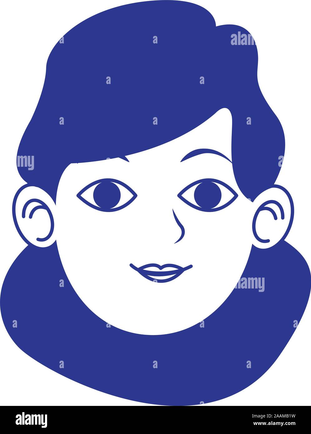 adult woman face icon, flat design Stock Vector Image & Art - Alamy